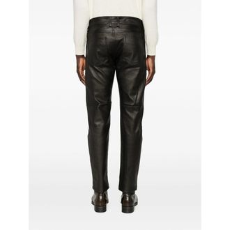 Salvatore Santoro Ovine Leather Trousers - Black