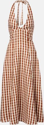 Faithfull The Brand Midikleid Marais aus Leinen