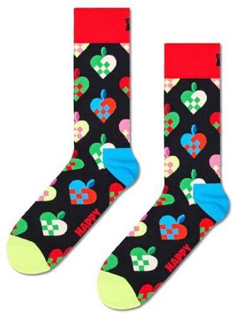 Happy Socks Braided Christmas Heart Half Long Socks EU 36-40