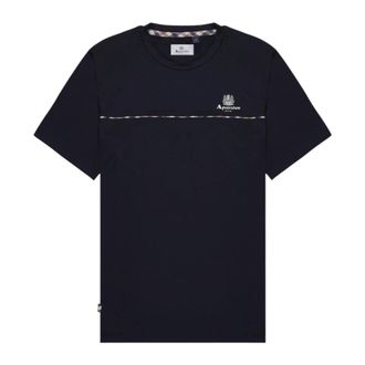 Aquascutum Stretch Piping T-Shirt - - Tops - Herren - Blau - L