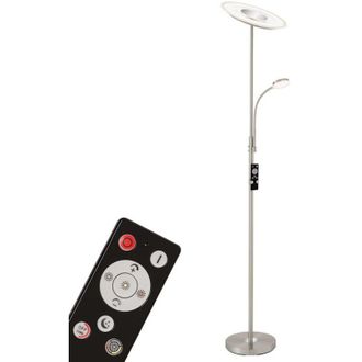 Briloner Agiled led Stehlampe, Fernbedienung, Dimmbar, Schwenkbar, cct Farbtemperatursteuerung, matt-nickel, 28 x 180 cm - Briloner