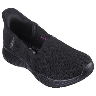 Skechers Seager-Believe It Mocassins plats mains libres pour femme, noir, 35.5 EU