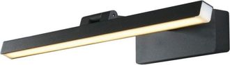 Licht-Erlebnisse Licht-erlebnisse - Lampe pour tableau led avec interrupteur m&eacute;tal aluminium 39 cm de large noir blanc chaud 3000 k 234 lm