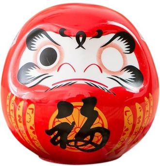 Pretyzoom Poup&eacute;e en C&eacute;ramique Japonaise Statue De La Fortune en C&eacute;ramique Mini Statue Japonaise Figurines Miniatures Porcelaine