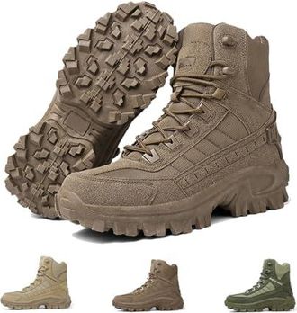 Generic Bottes de travail en cuir pour homme avec soutien de la vo&ucirc;te plantaire - Chaussures de randonn&eacute;e imperm&eacute;ables anti-crevaison, Marron D., 39 2/3 EU