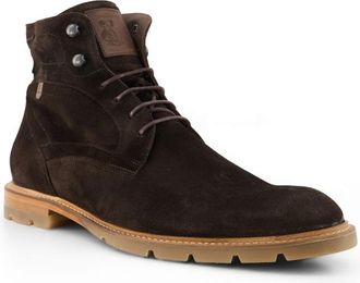 Floris Van Bommel Herren Schuhe braun Veloursleder
