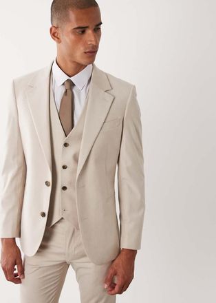 Asos Anzugjacke mit engem Schnitt in Beige-Neutral