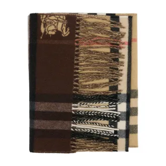 Burberry Check Cashmere Scarf - Brown