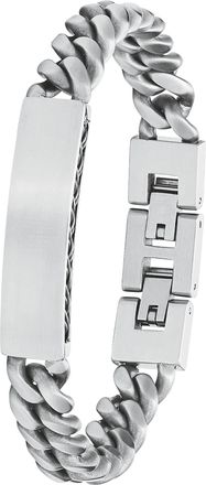 s.Oliver Identarmband Edelstahl Herren Armschmuck, 20+1,5 cm, Silber, Kommt in Schmuck Geschenk Box, 2027424