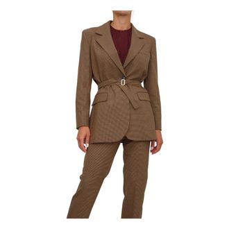Marella Femme, Vestes, Beige, Taille: 38 FR Veste Beige en Laine Mélangée
