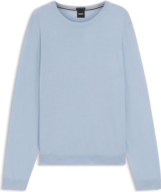 BOSS Herren Leno-P Slim-Fit Pullover aus Merinowolle Hellblau XXL