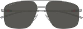 Gucci Pilot Sonnenbrille - - Accessories - unisex - Grau - 60 MM