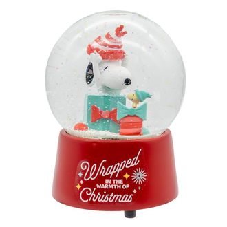 Peanuts Kurt Adler 100 mm Musikalischer Snoopy mit Geschenken, Wasserkugel