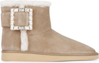 Roger Vivier Femme, Chaussures, Beige, Taille: 40 EU Viv Winter Suede Bottes