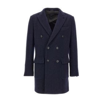 Fay Denim Doppelreihiger Mantel in Blau - - Coats - Herren - Blau - S