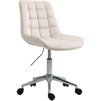 SVITA MICKY chaise de bureau pour enfants, chaise pivotante r&eacute;glable en hauteur, cr&egrave;me