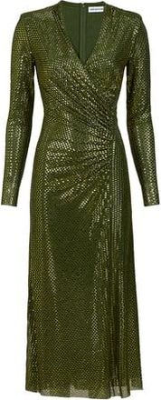 Self Portrait Robe midi &agrave; strass
