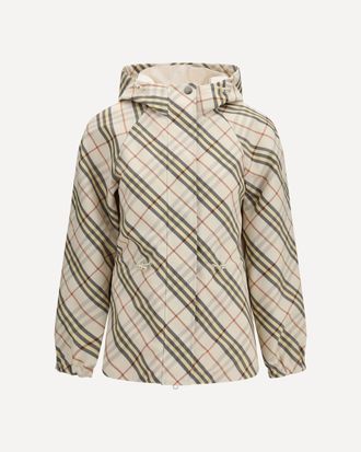 Burberry Reversible Check Hooded Jacket Female XS
