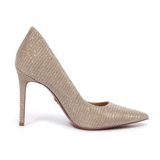 Michael Kors Glitter Chain Mesh Pump Pale Gold - - Shoes - Damen - Gelb - 39 1/2 EU