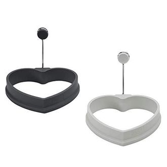 Lurch 70270 Eiformer Herz 2er Set aus 100% BPA-freiem Premium-Platin-Silikon light-/iron grey