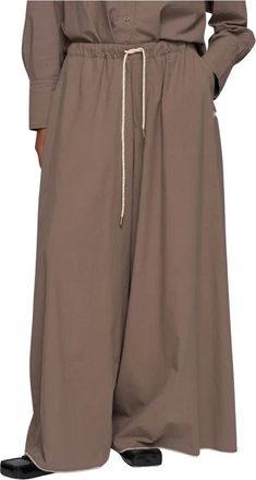 10 Days Femme, Pantalons, Brun, Taille: 38 FR Wide Pantalons