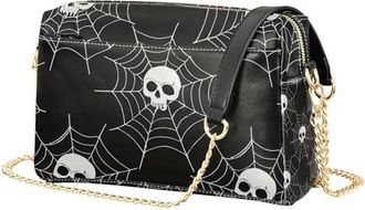 Mnsruu Sacs à bandoulière pour femme, sac à main en cuir, motif tête de mort