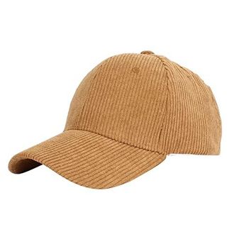 Generic Casquette de baseball en velours c&ocirc;tel&eacute; pour homme et femme - Chapeaux de sport chauds pour lext&eacute;rieur et les voyages, dor&eacute;, Taille unique