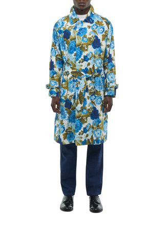 Fursac Manteau long &agrave; ceinture en coton et lin - Taille XL - Homme