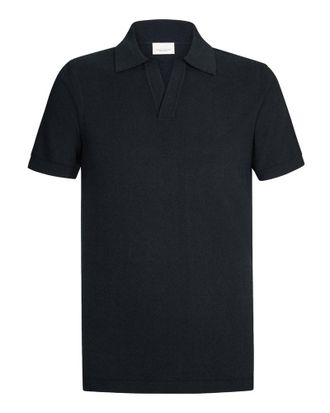 Profuomo Poloshirt in Frottee-Qualit&auml;t mit Variokragen in
