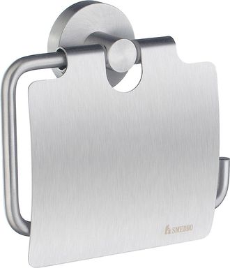 Smedbo HS3414 Toilettenpapierhalter Home mit Deckel, Messing, silber