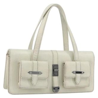 Chanel Sac &agrave; main vintage doccasion - Femme - Pre-owned - Blanc - Taille: ONE Size