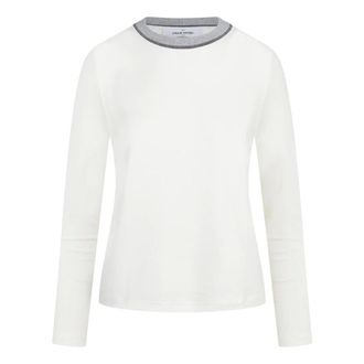 Gran Sasso Pull &agrave; col rond - Femme - Tops - Blanc - Taille: 36 FR