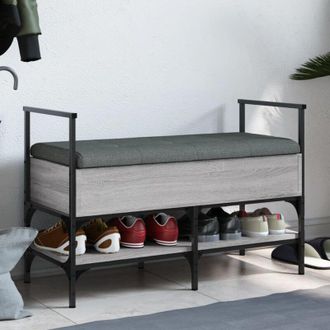 vidaXL Schuhbank Grau Sonoma 85,5x42x57,5 cm Holzwerkstoff Vidaxl
