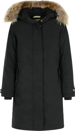 Woolrich Femme, Manteaux, Noir, Taille: 38 FR Parka pelliccia