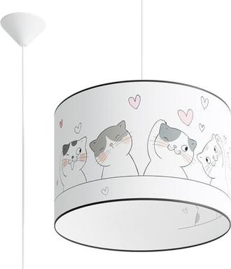 Sollux Lighting Suspension Luminaire CAT - Luminaire D&eacute;coratif - Lampe LED - Faible Consommation &Eacute;nerg&eacute;tique - E27, 1x max 15W LED, ~230V, 50Hz, IP20 Multicolore - 40