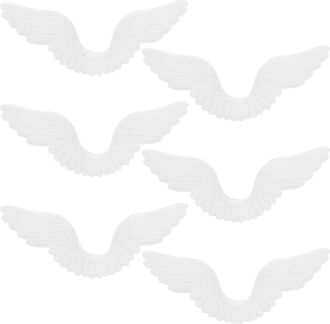 Cabilock NOLITOY 6 St&uuml;ck Weihnachtsengelsfl&uuml;gel aus Kunststoff Leichte Selbstgemacht Bastelornamente f&uuml;r Christbaumschmuck Weihnachtsdeko und Bastelarbeiten