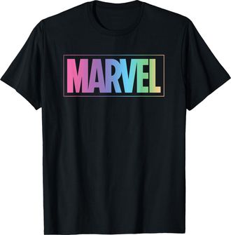 MARVEL Logo Pastel Rainbow T-Shirt