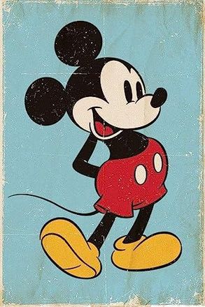 Disney Mickey Mouse (Retro) Maxi Poster, Multicolore, 61 x 91,5 cm