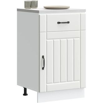 vidaXL Vidaxl - Armoire de cuisine Lucca blanc bois ding&eacute;nierie