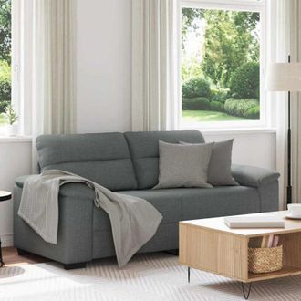 vidaXL 2-Sitzer-Sofa Dunkelgrau 140 cm Stoff vidaXL839293