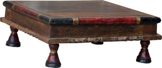 Guru Shop Kleiner Tisch, Blumenbank, Kaffeetisch, Beistelltisch, Couchtisch - Modell 6, 15x38x38 cm