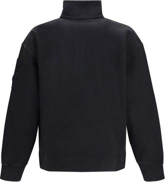 C.P. Company Diagonal-Weave Cotton Fleece Sweatshirt - Black