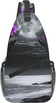 Generic A Bright Moon Hung Over The Ocean Sac &agrave; bandouli&egrave;re de voyage pour homme Sac &agrave; dos de randonn&eacute;e