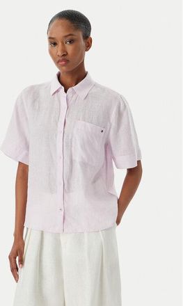 Tommy Hilfiger Hemd WW0WW48925 Violett Relaxed Fit