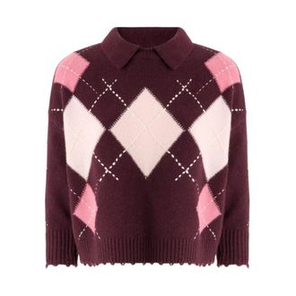 Pinko Round-Neck Strickwaren - - Knitwear - Damen - Lila - L