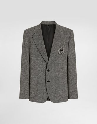 Dolce & Gabbana Portofino Single-breasted Jacket In Birdseye Wool - Mann Anz&uuml;ge Und Blazer 56