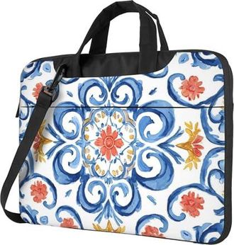 Generic Housse de protection antichoc pour ordinateur portable de 15,6 avec bandouli&egrave;re - Motif floral - Pour homme et femme, multicolore, 15.6 inch