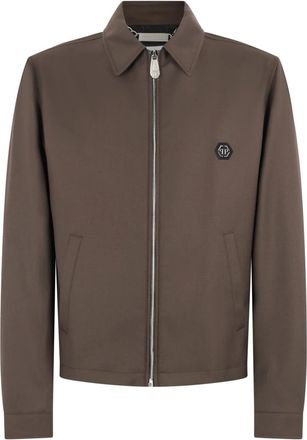 Philipp Plein Homme, Vestes, Brun, Taille: L Blouson Zipp&eacute;