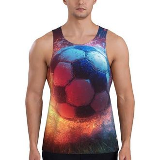 Generic D&eacute;bardeur respirant &agrave; s&eacute;chage rapide sans manches pour homme pour entra&icirc;nement &agrave; la plage S &agrave; 4XL, Ballon de football 13, XXL
