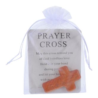 DOITOOL Veemoon 12-teiliges Gebetskreuz-Set aus Eichenholz: Taschenkreuz-Set mit Segenskarte und Aufbewahrungsbeutel - Holzdekoration für Weihnachten, Schreib